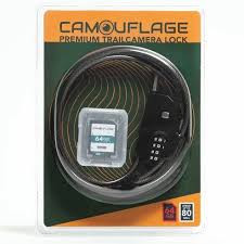 Camouflage Trail Camera Lock with SD Card Set at Ace Photo