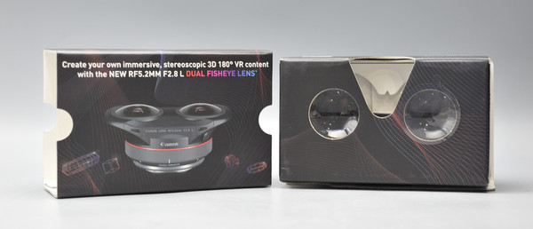 Canon cardboard EASY viewer for RF5.2MM F2.8L dual fisheye l
