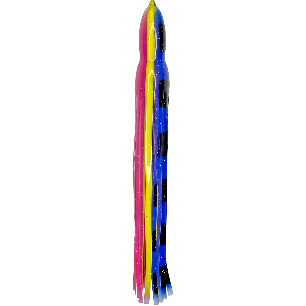 Bulk Wholesale Clown Trolling Lure Skirt Blue and Pink with Stripes