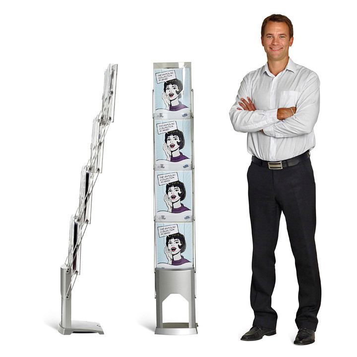 Brochure Stand Expolinc Folding Literature Rack, Trade Show Literature Rack
