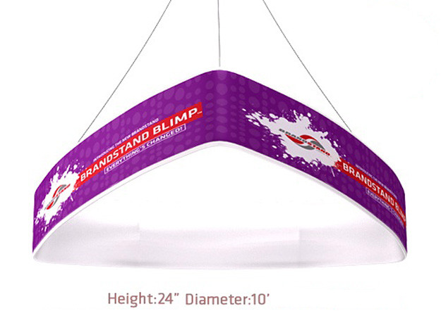 Trio Curved Triangle Hanging Signs