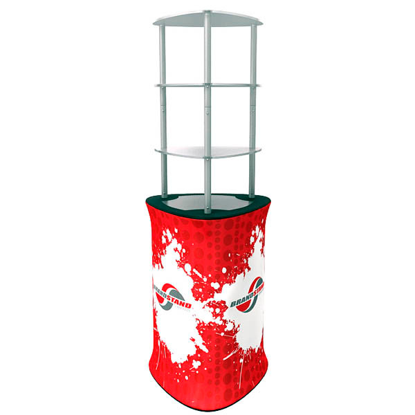 Shelf Tower Triangle Counter Podium for Trade Show Events