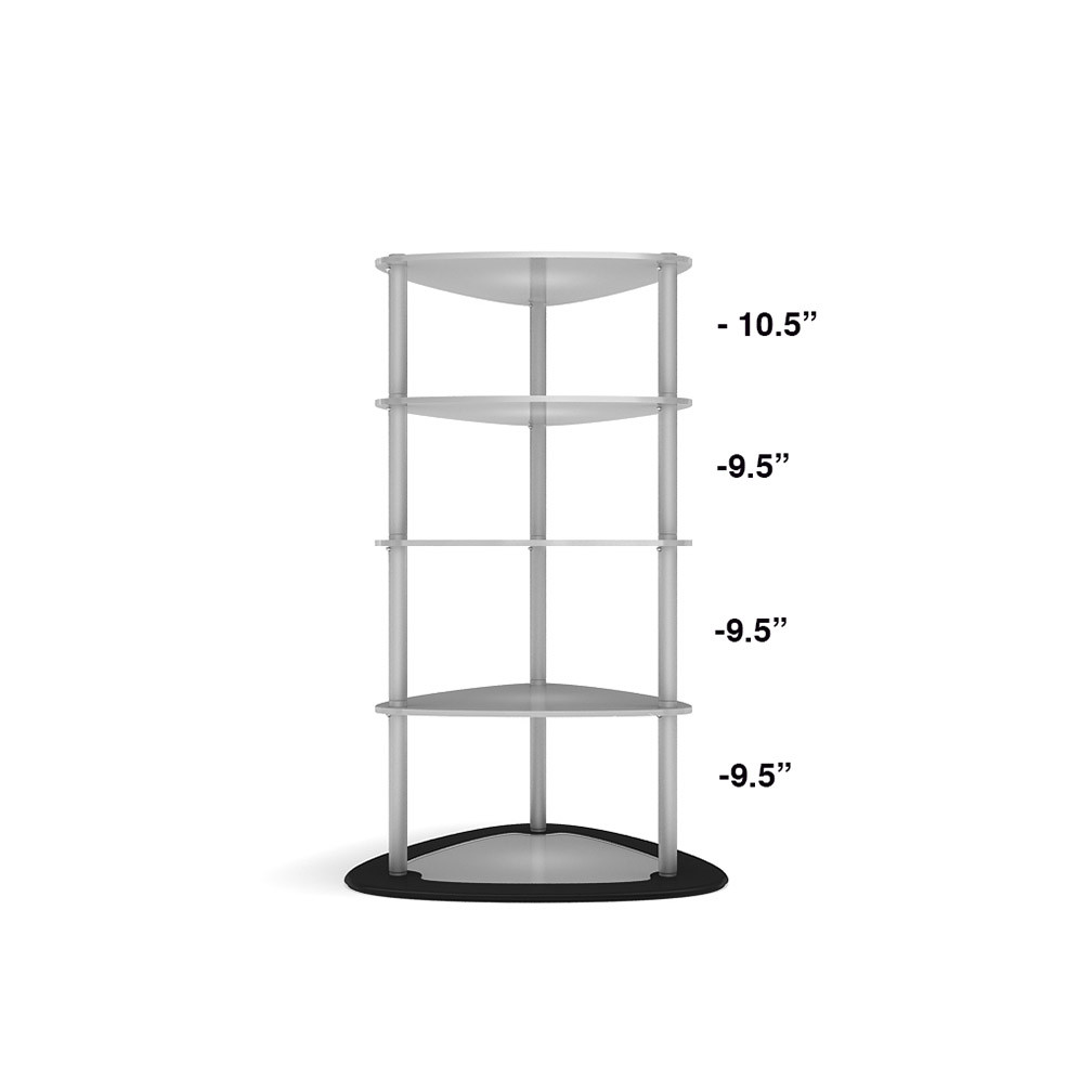 Shelf Tower Triangle Counter Podium for Trade Show Events