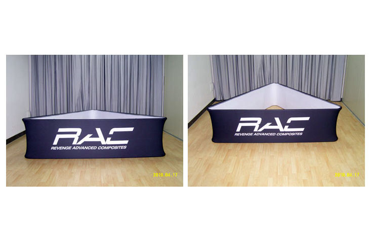 Triangle Hanging Sign, Overhead Hanging Banners, Brandstand blimp trio