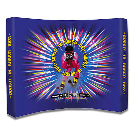 VBurst 10ft Curved Fabric Pop-up displays