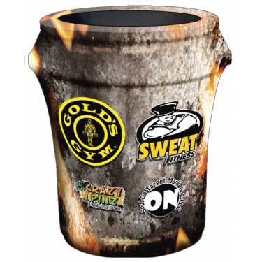 TrashWorks Wrap Printed Spandex Bin Covers Trash Can Covers Outdoor ...