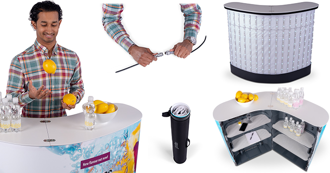 Backlit Trade Show Counters - YouHUGE