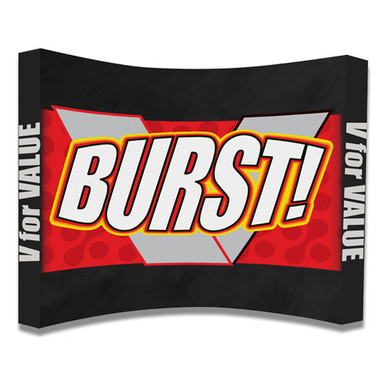 VBurst 10ft Curved Fabric Pop-up displays