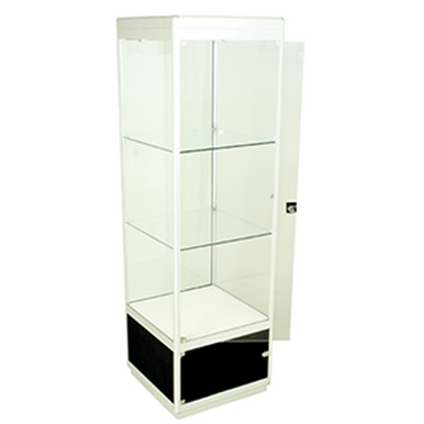 Vertical Showcase White and Black Base