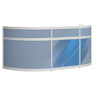 3m Curve Straight Curve Double Shelf Rego Counter