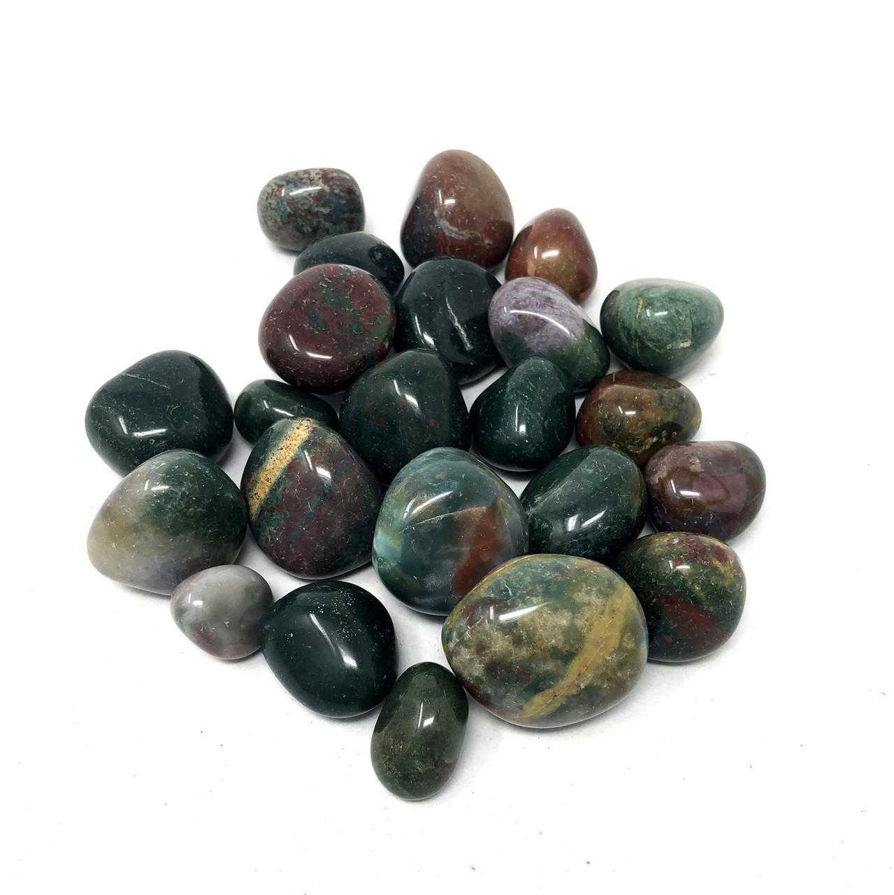Tumbled Pebbles Stone Agate Bloodstone (3/4"-1.5") Shop VD Importers Inc.