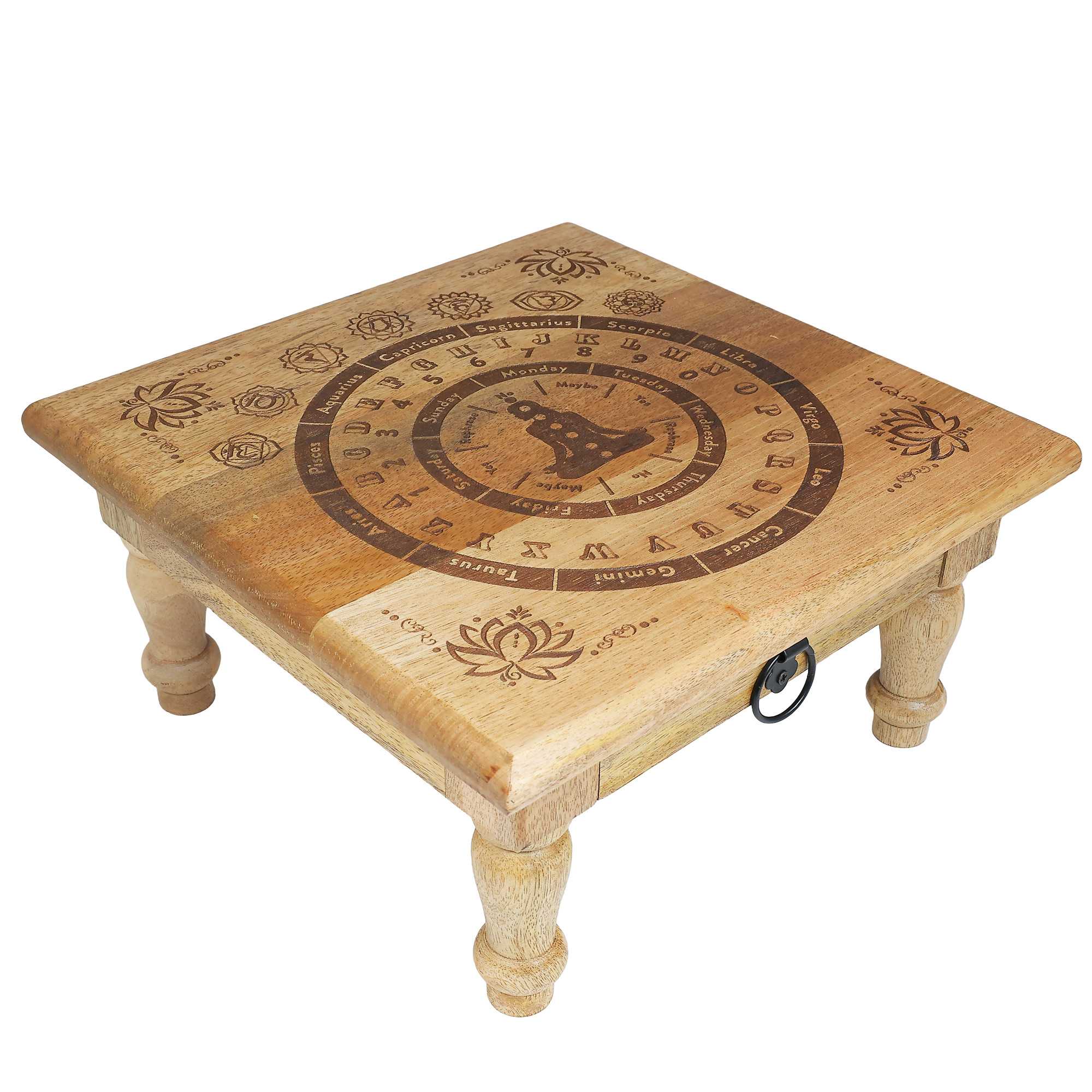 Wood Pendulum Dowsing table with drawer, Laser engraved 12" New ...