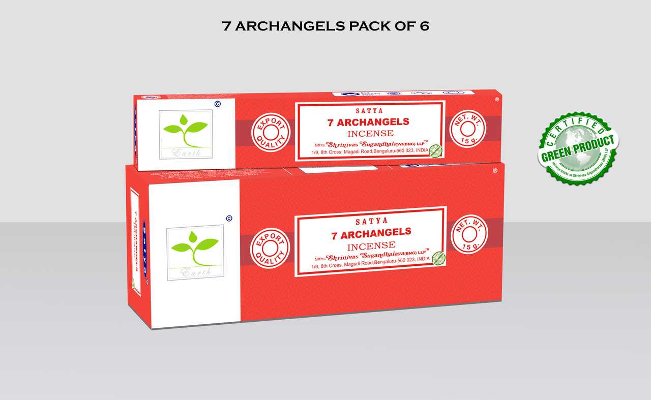 Satya 7 Archangels Incense 15 grams (pack of 6) New Arrivals Satya VD ...
