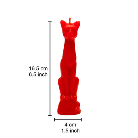 Cat Candle Red Candles Vrinda ® VD Importers Inc.