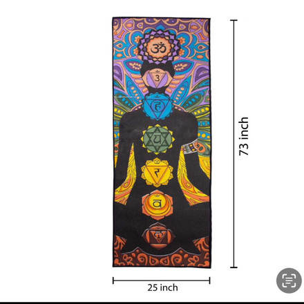 Cotton Yoga Mat 7 Chakra with Bag Shop VD Importers Inc.