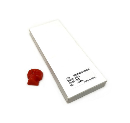 Candle Skull Red (Pack of 10) Vrinda ® VD Importers Inc.