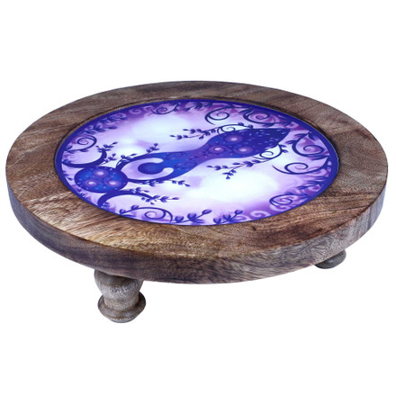 Wood Altar Table 12" round Goddess New Arrivals VD Importers Inc.