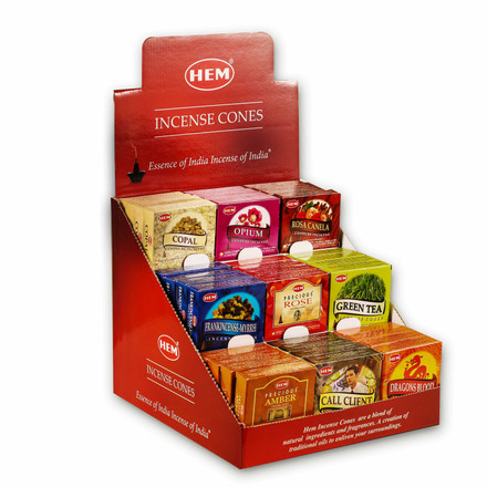 Hem Retail Ready Cones Display (108packs) New Arrivals VD Importers Inc.