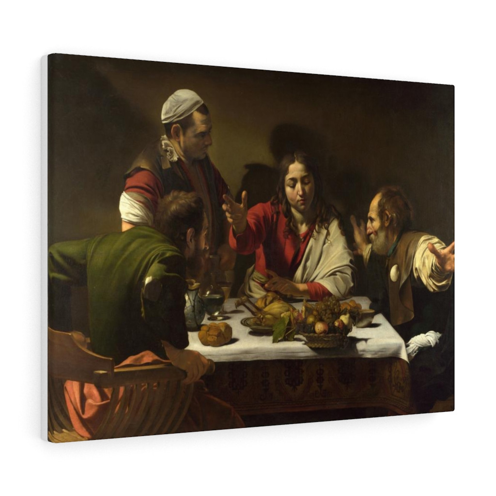 Caravaggio, Supper at Emmaus - Stretched Canvas - Cirtemmysart
