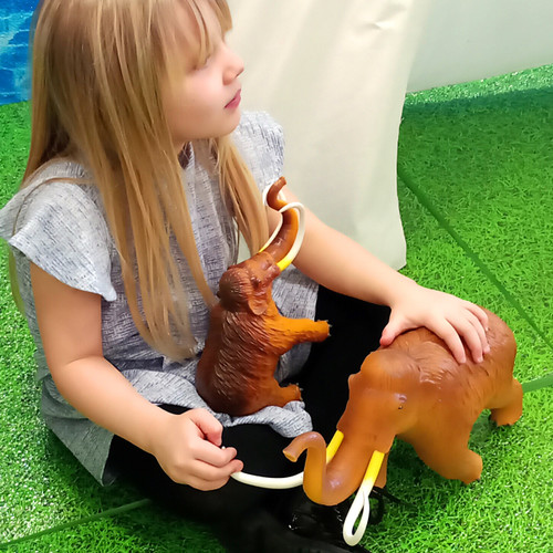 2 large Woolly Mammoth Toys for Children Talking Turtle