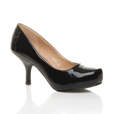 Womens Mid Heel Concealed Platform Court Shoes | AjvaniShoes.com