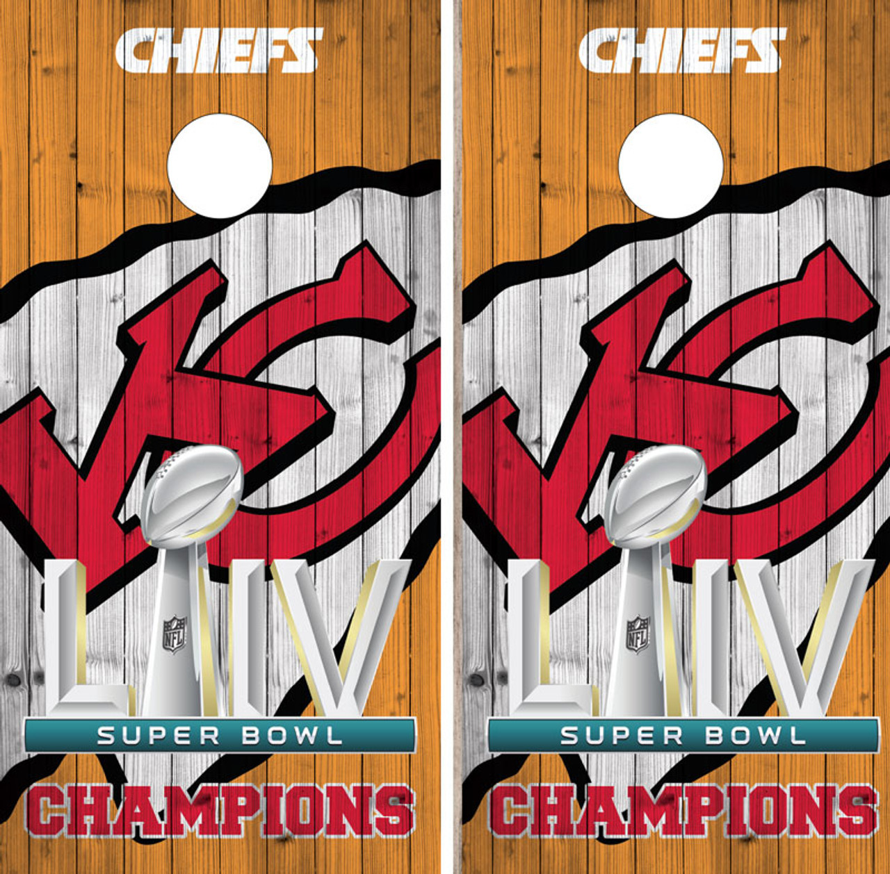 Kansas City Chiefs Super Bowl Cornhole Wraps / Skins - Design 1
