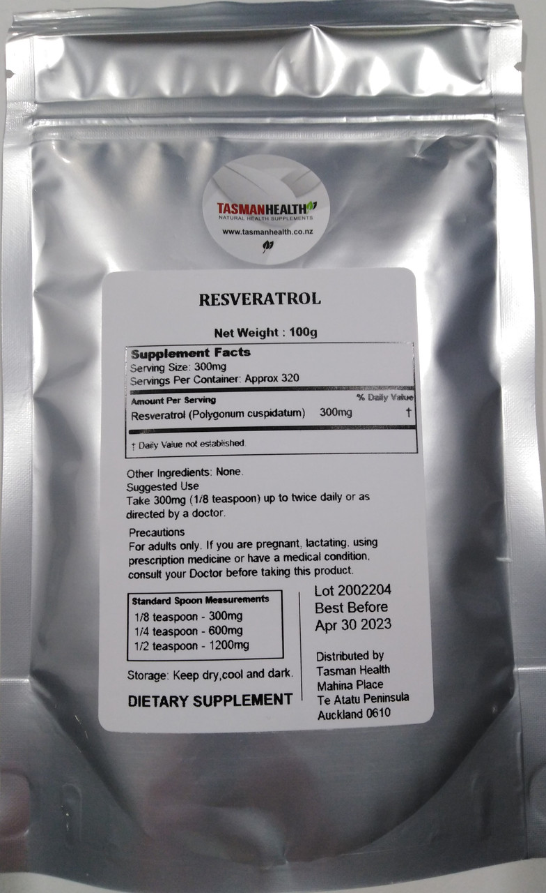 Resveratrol Powder - 98% Pure - 100g - Tasman Health