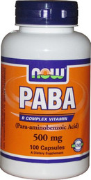 NOW Foods PABA 500mg NZ: Vitamin Bx, Skin Care, Vitiligo, Infertility ...