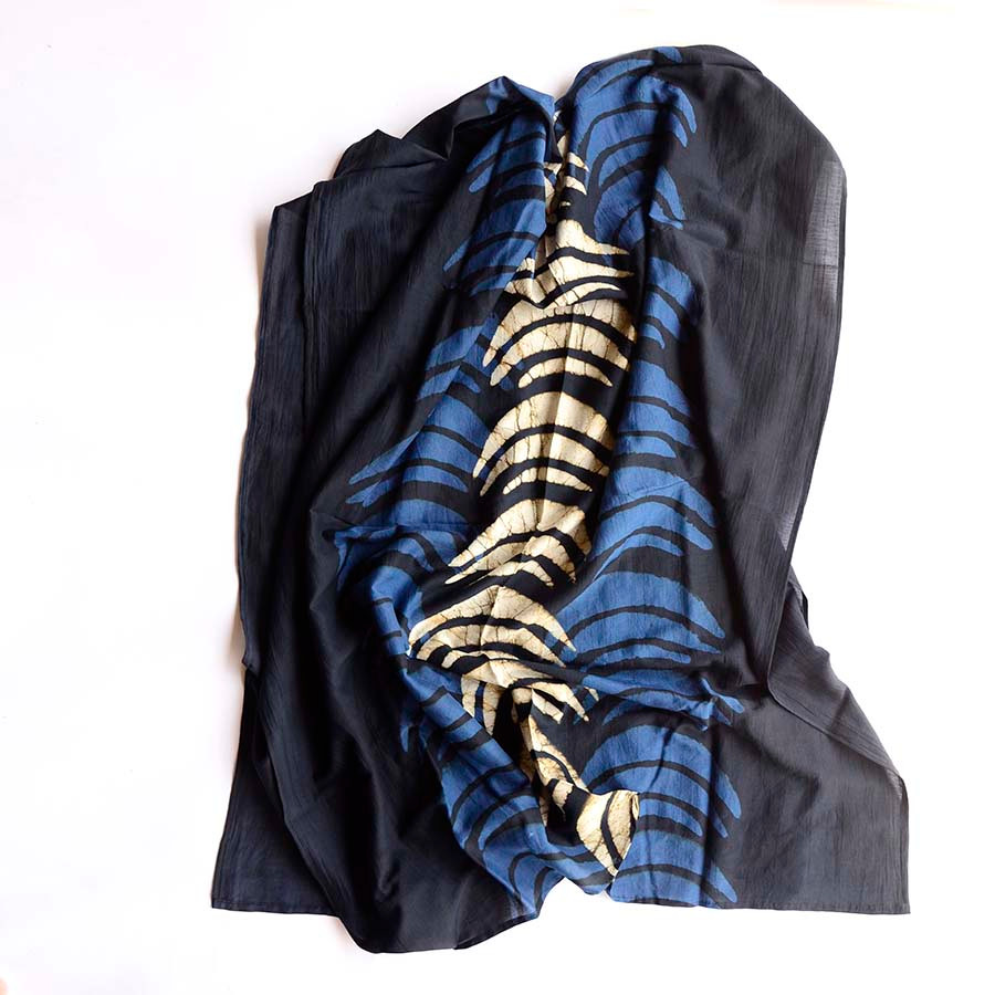 Buy Hand Block Printed Scarf for Women - CRESCENT | ichcha
