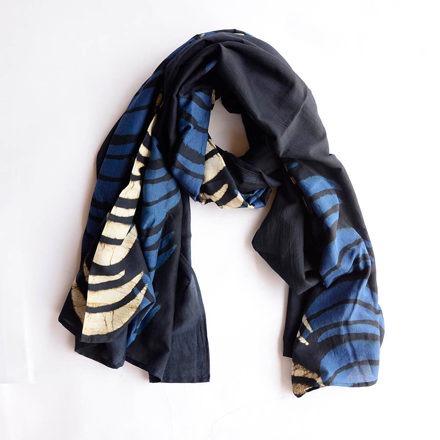 Buy Hand Block Printed Scarf for Women - CRESCENT | ichcha