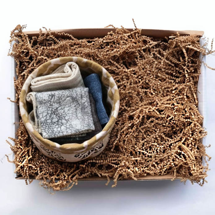 Eco Friendly Gift Set - Mini Kitchen Towels & Basket | Ichcha