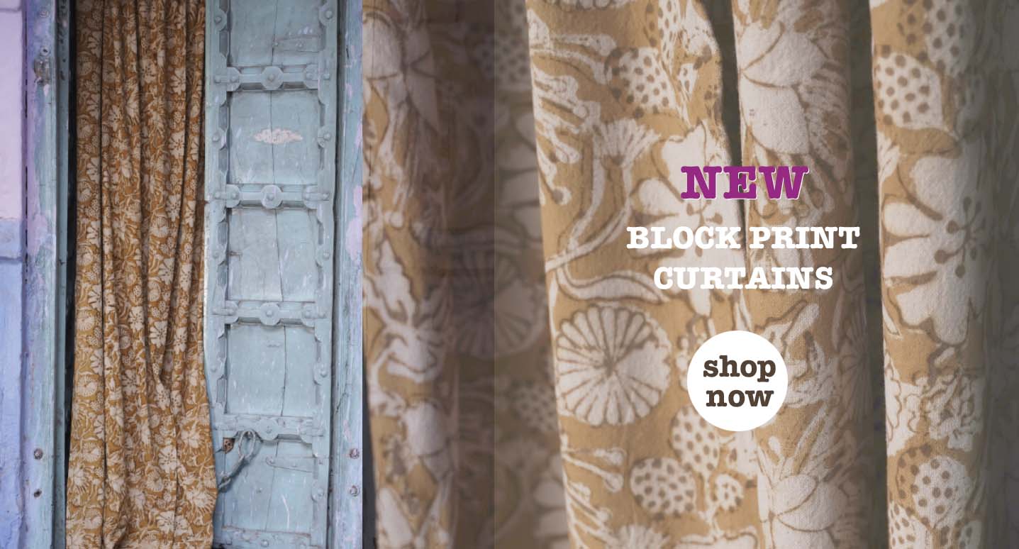 ichcha: Block Printed Tablecloths, Curtains, Napkins & More