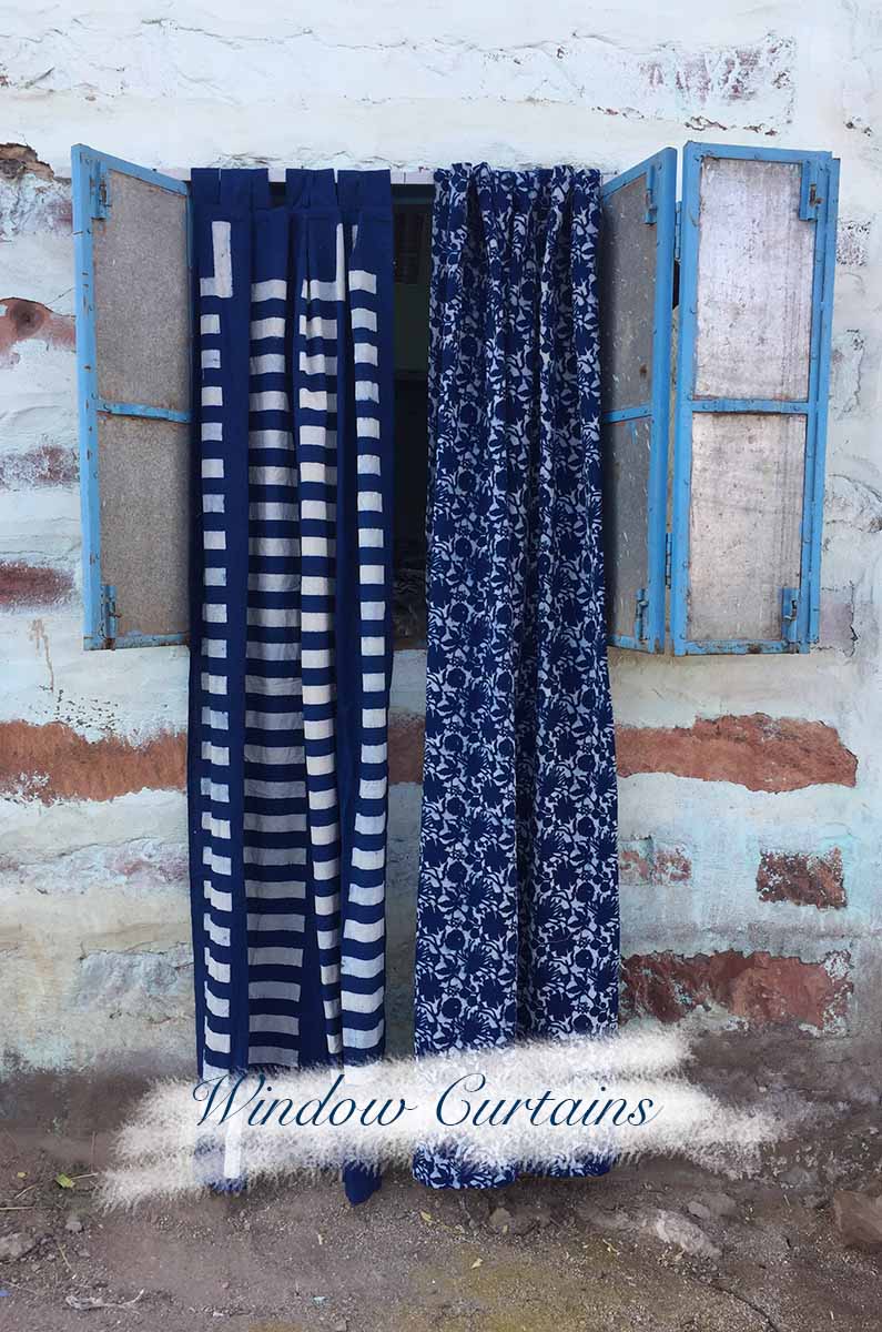 Block print scarf & curtains | ichcha
