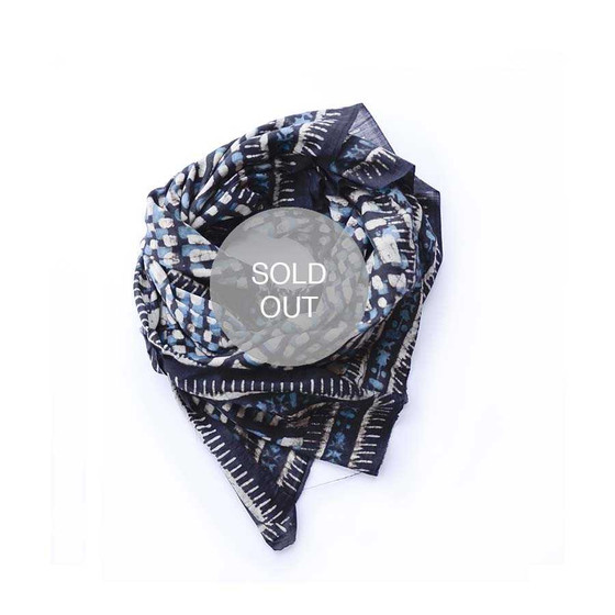 Block printed scarf designed and printed by artisans | ichcha