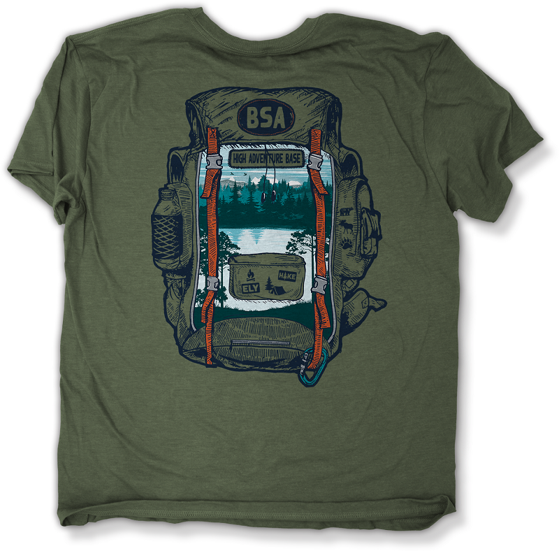 T-SHIRT. BACKPACK LAKE