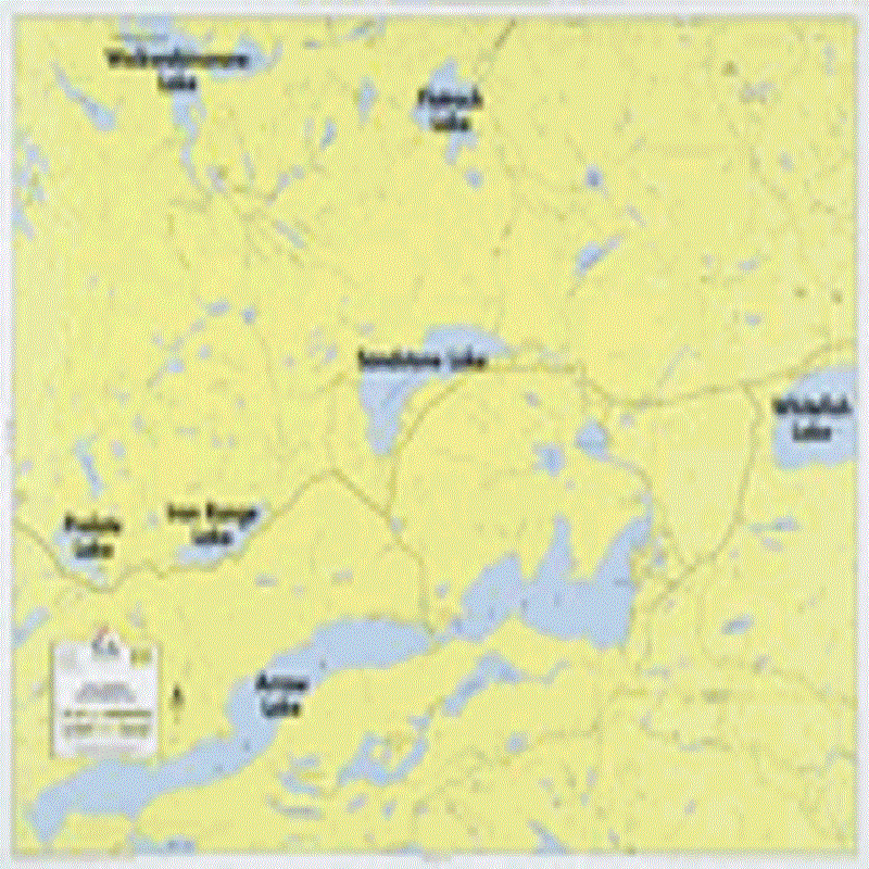 Map. Ely. F-21. Arrow Sandston - Northern Tier Trading Post