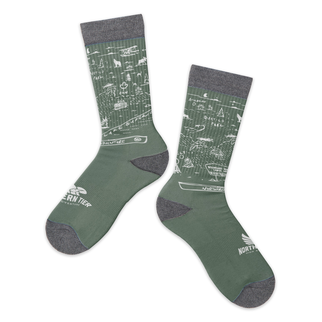 Geographic Illustration Socks
