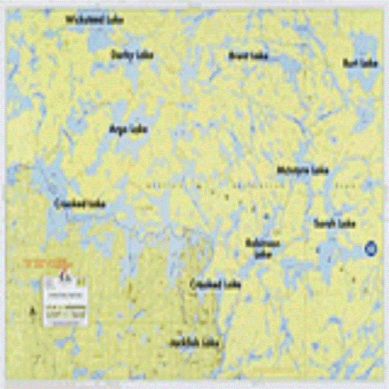 Map. Ely. F-17. Crooked. Dark - Northern Tier Trading Post