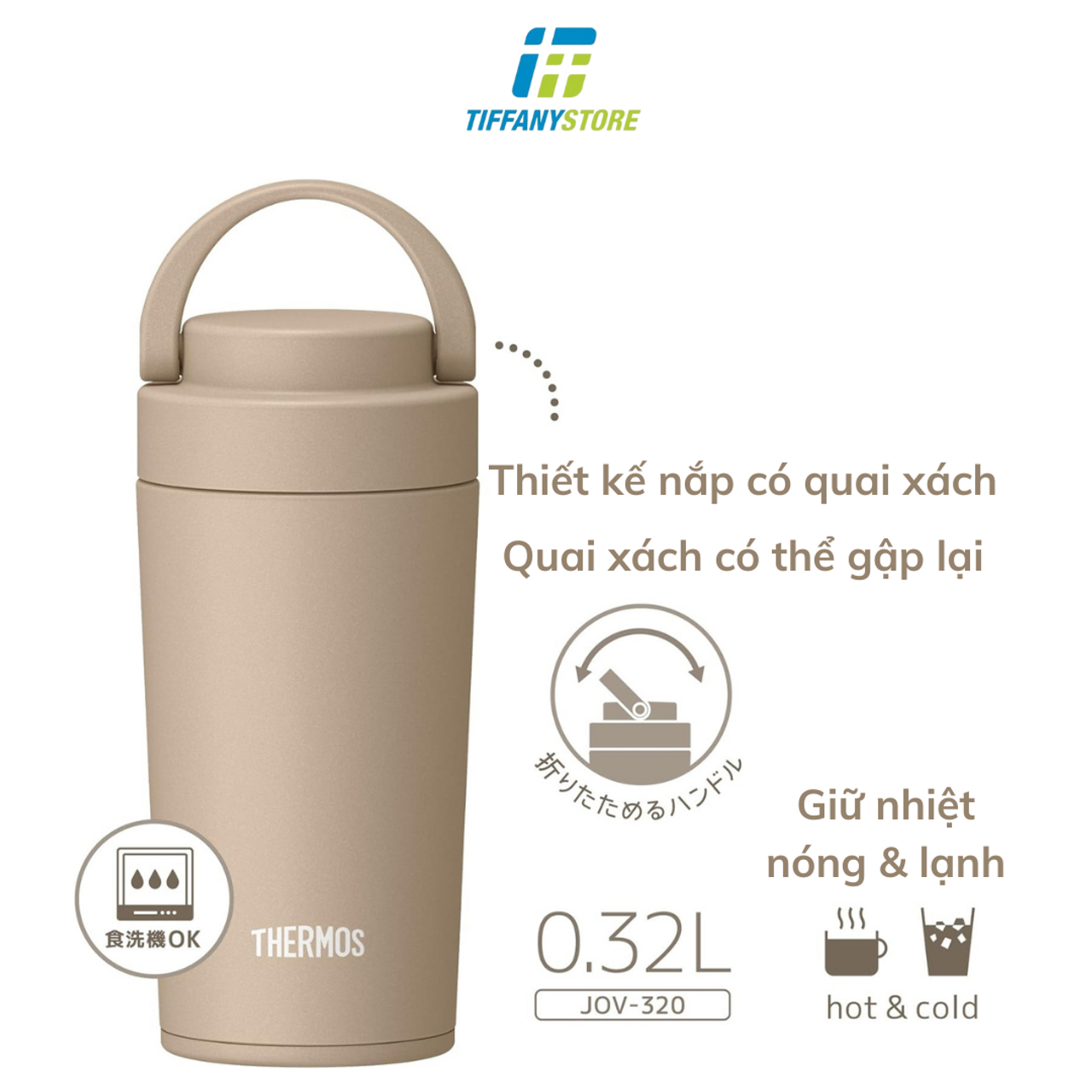 Bình giữ nhiệt Thermos nội địa Nhật - 320ml - JOV-320