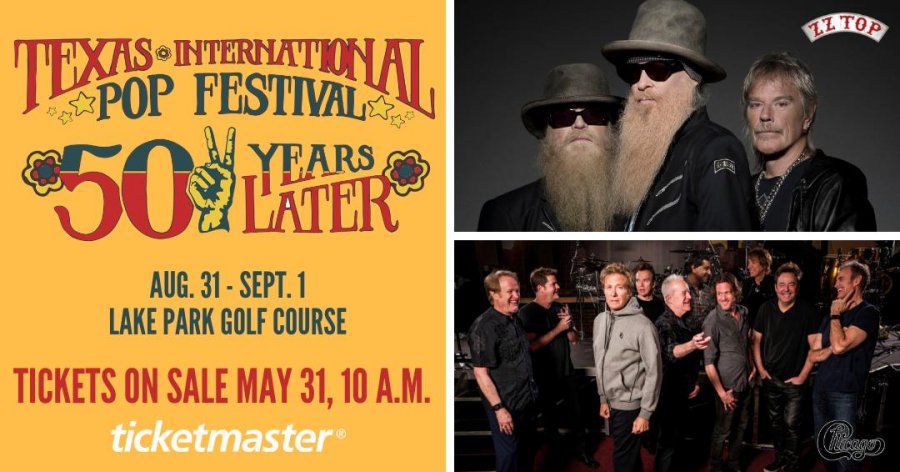 TEXAS POP TURNS 50 - ZZ TOP & CHICAGO HEADLINING - Rocker Rags
