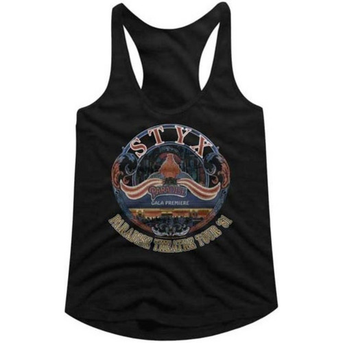 Styx Paradise Theatre Tour 1981 Women's Racerback Tank Top Concert T ...