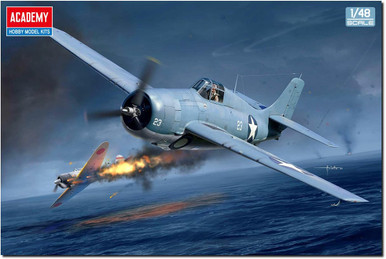 Academy 1:48 F4F-4 Wildcat "Battle Of Midway" Plastic Model Kit - Hobbyrama