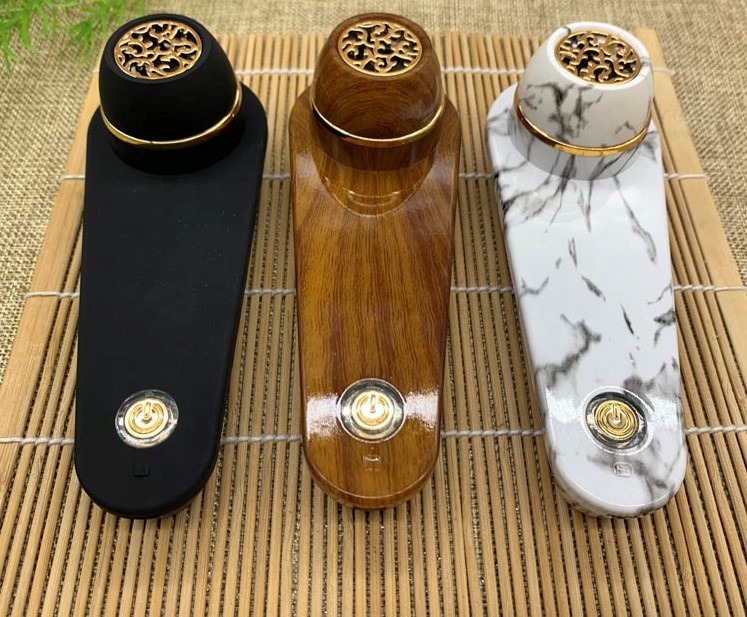 USB Rechargable Portable Incense Burner - Marble - The Misk Shoppe