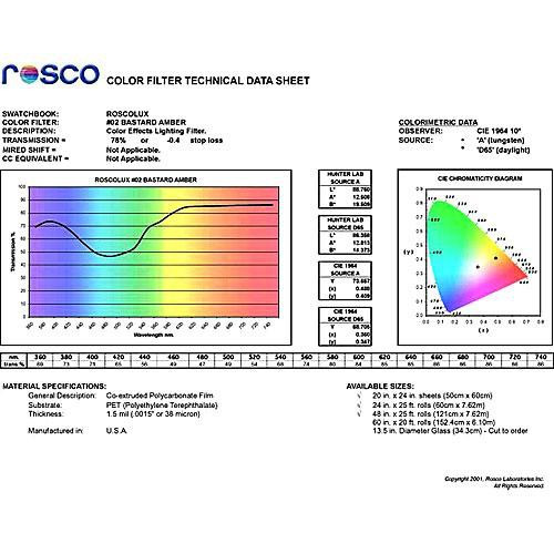 Rosco Cinegel 20x24 - Bastard Amber