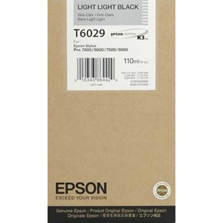 Epson T602 UltraChrome K3 Ink Cartridge 110ml - Light Light Black