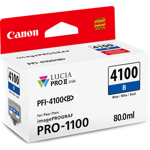 Canon PFI-4100 Blue Pigment Ink Tank for PRO-1100 (6786C002)