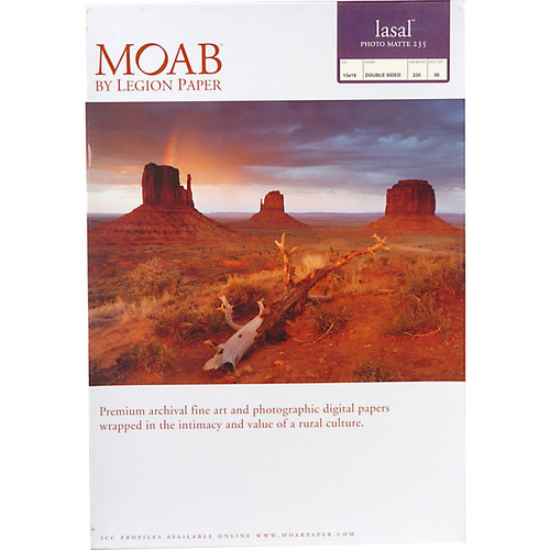 Moab Lasal Photo Matte 235 Paper - 13x19" 50 Sheets