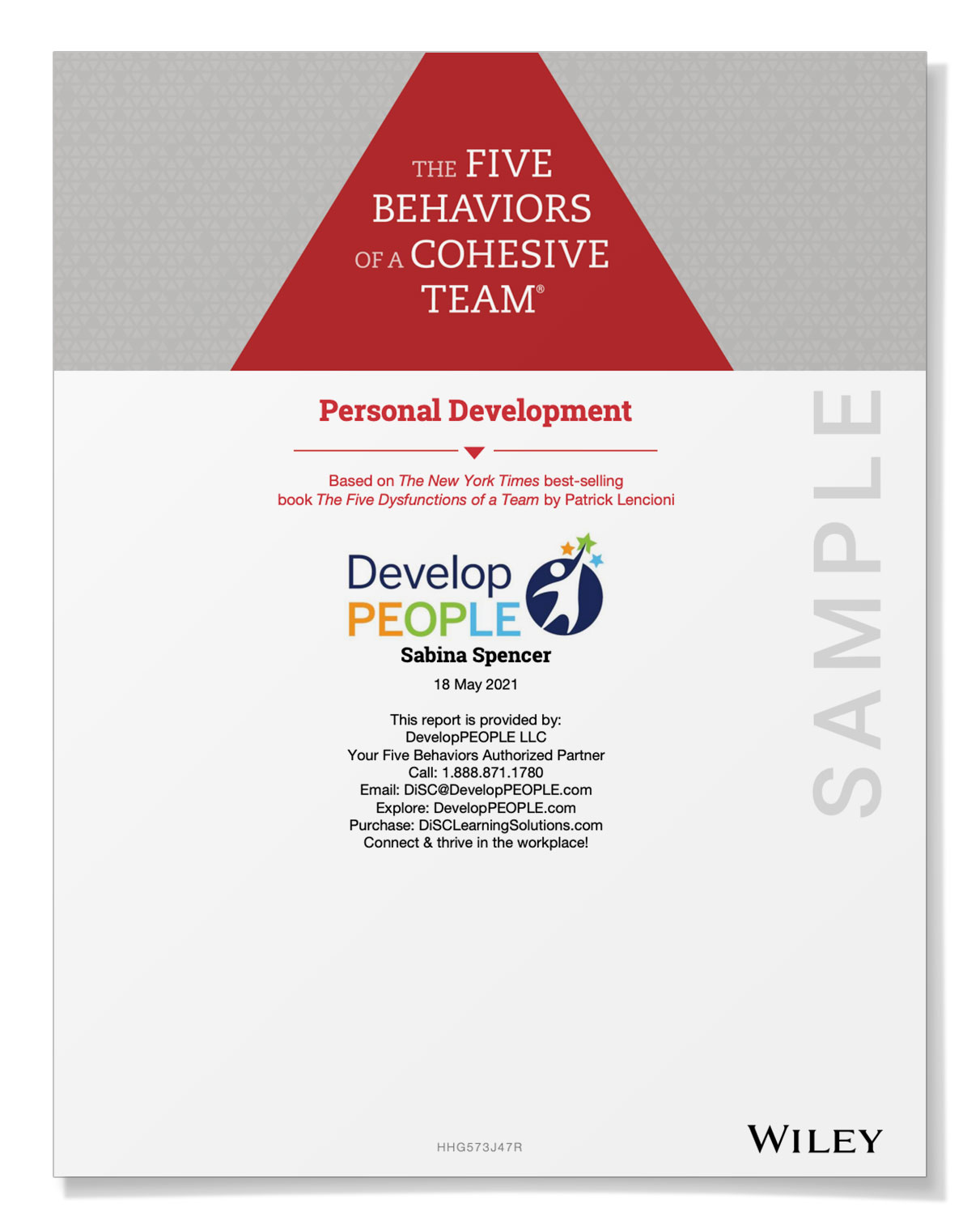The Five Behaviors® Personal Development Profile - DISC Learning Solutions