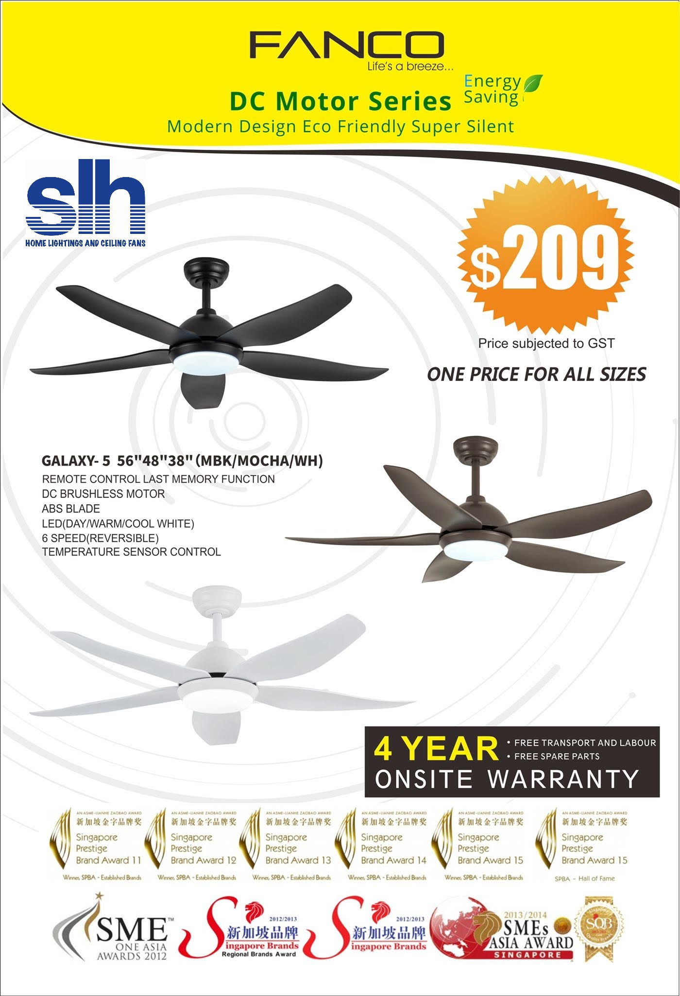 Official Fanco Ceiling Fan Dealer in Singapore