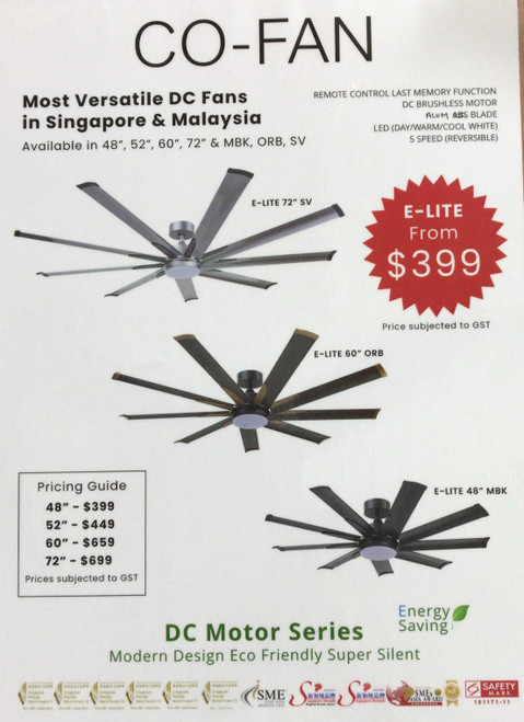Fanco Elite CO-Fan 48"/52"/60"/72"DC LED Ceiling Fan. Eligible for ...